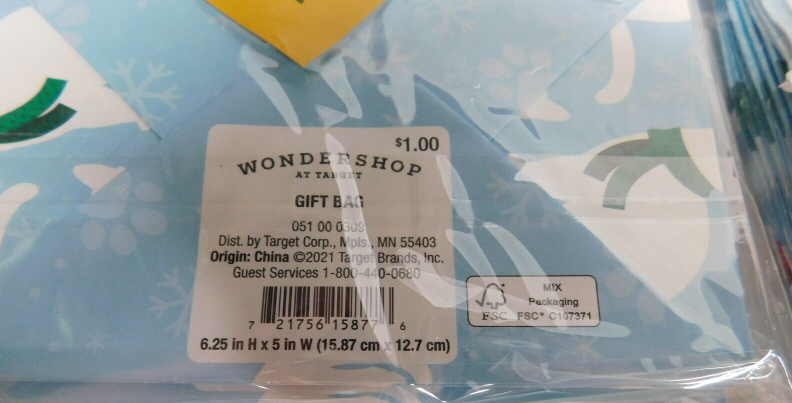 Wondershop Holiday Gift Bags With Cats, 16 Pack- 61/4 " Tall X 5"W | eBay