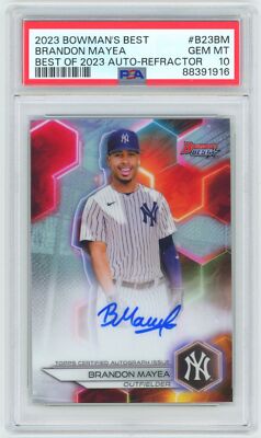 2023 Bowman's Best Brandon Mayea Prospect Refractor Auto PSA 10 | eBay
