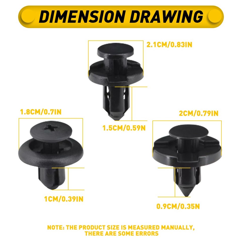 100 x Front Rear Bumper Clips FOR Subaru Impreza Various Models ...