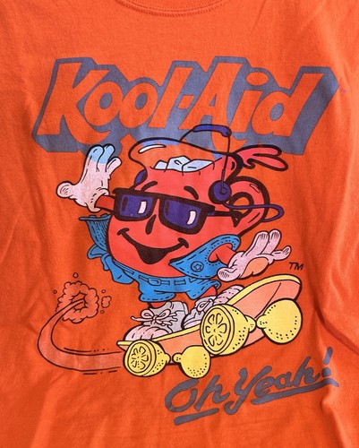Kool Aid Mens Kool-Aid Man Skateboarding Oh Yeah! Orange Shirt New Size ...