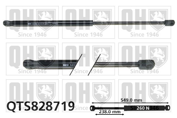 Boot Gas Strut fits VOLVO S60 Mk2 1.6 10 to 15 Spring Lift Tailgate ...
