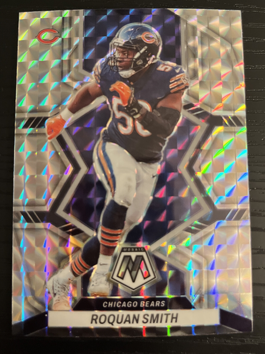 2022 NFL Mosaic Roquan Smith Silver Parallel Prizm #37 Chicago Bears | eBay