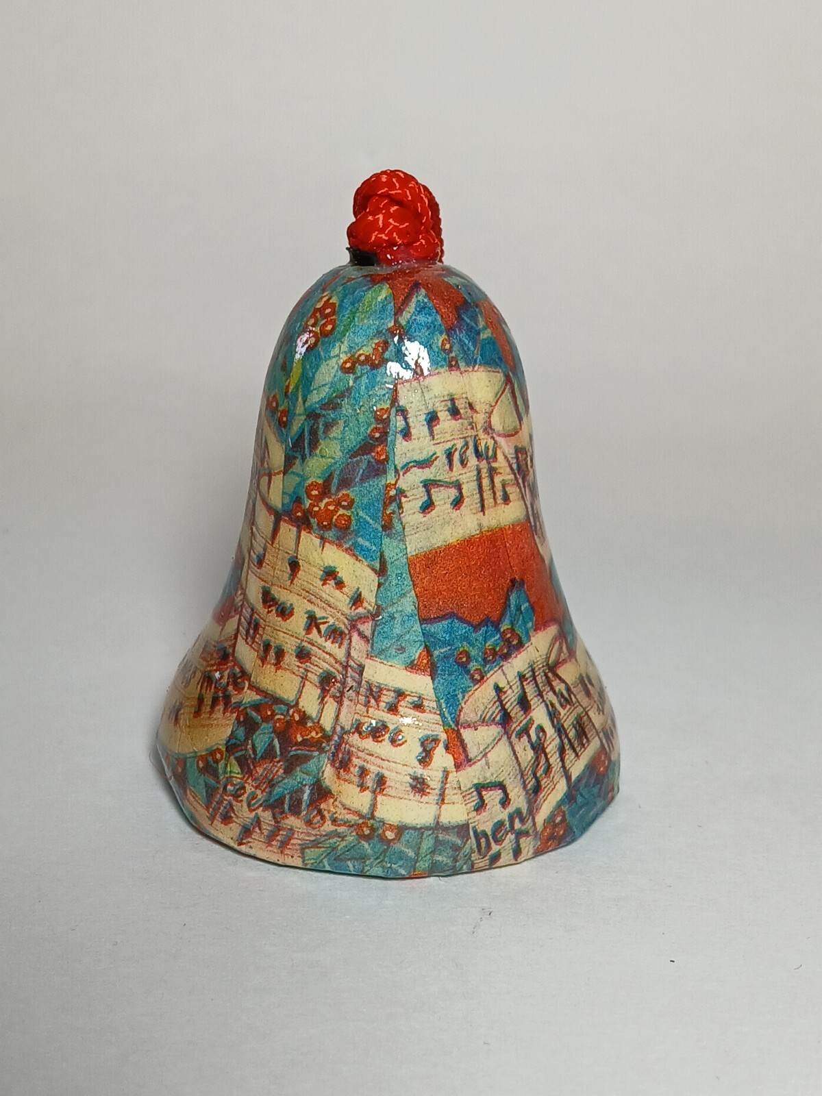 Vintage Christmas Ornaments 12 Paper Mache Bells Hearts & Spheres ...