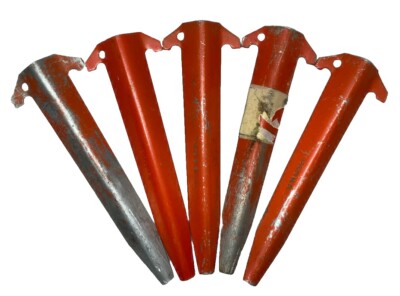 Genuine US Military Issue Aluminum ARCTIC TENT STAKES, Safety Orange ...