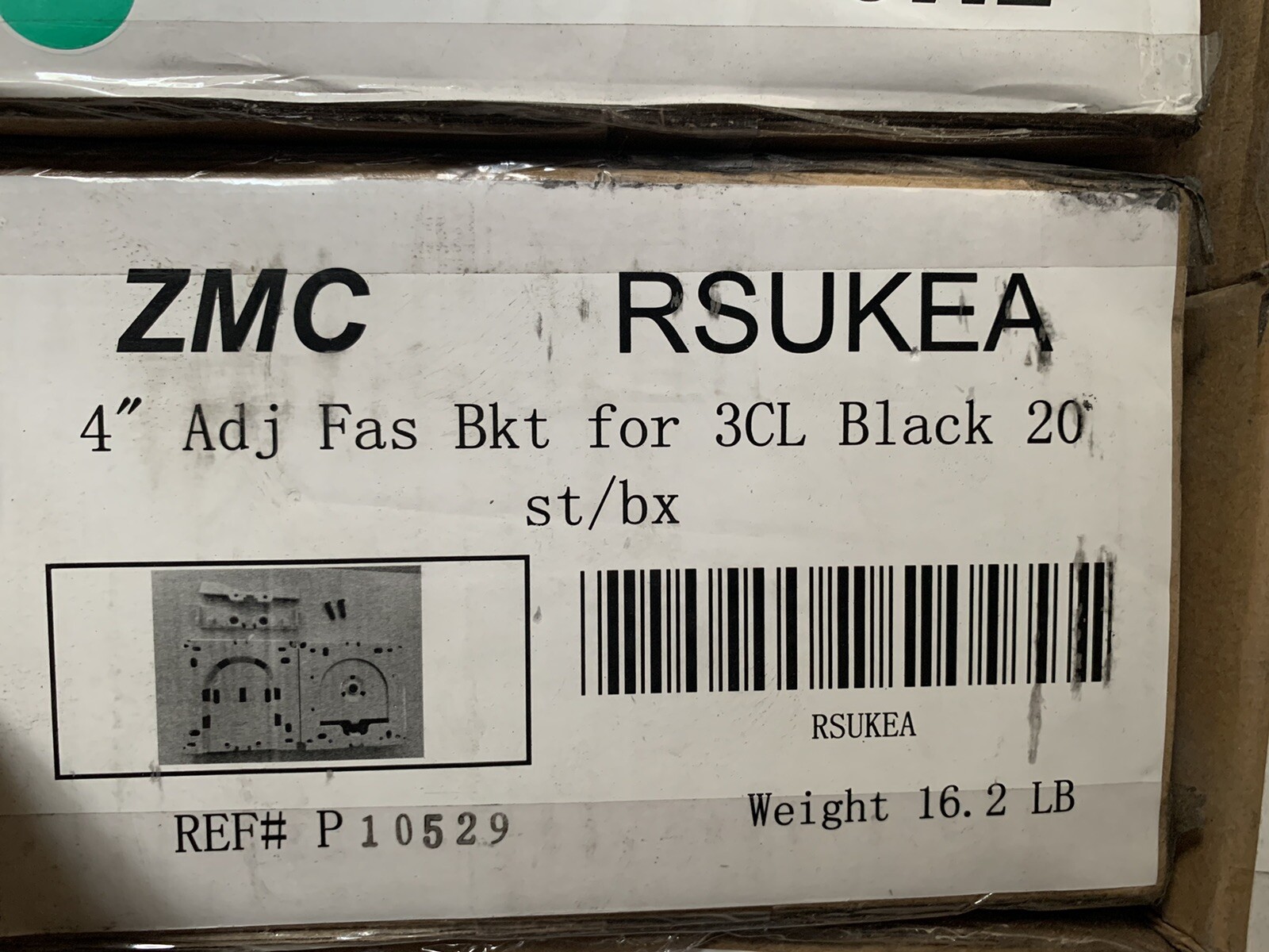 NEW ZMC 4″ Adj Fascia Bracket for 3CL 1 3/4″ RS Clutch, RSUKEA Blk (20 ...