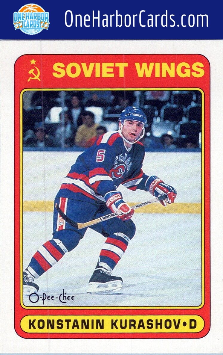 1990 O-Pee-Chee Soviet Wings Hockey Card #469 Konstantin Kurashov | eBay