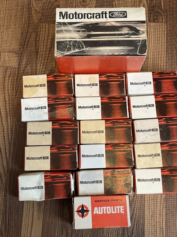 Vintage NOS Ford Motorcraft Empty Boxes Autolite Box Point And Ignition ...