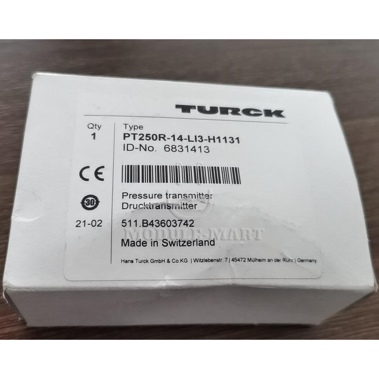 1pc Turck Pressure Switch Pt250r-14-li3-h1131 6831413 for sale online ...