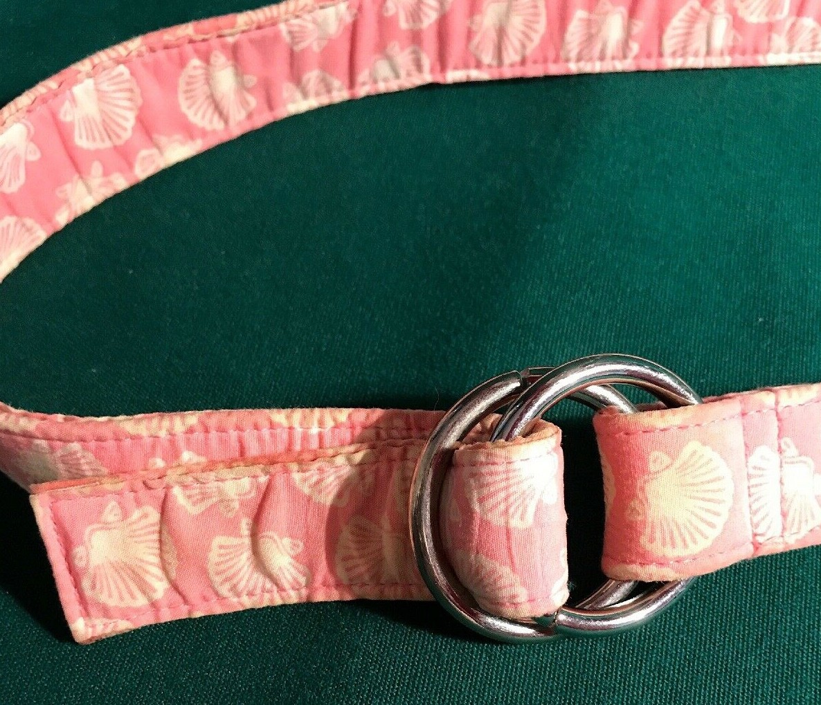 Vineyard Vines S Cotton 2 Metal Ring Fabric Belt Half Scallop Shell ...