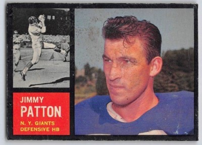 1962 JIMMY PATTON - Topps Football Card - # 112 - NEW YORK GIANTS | eBay