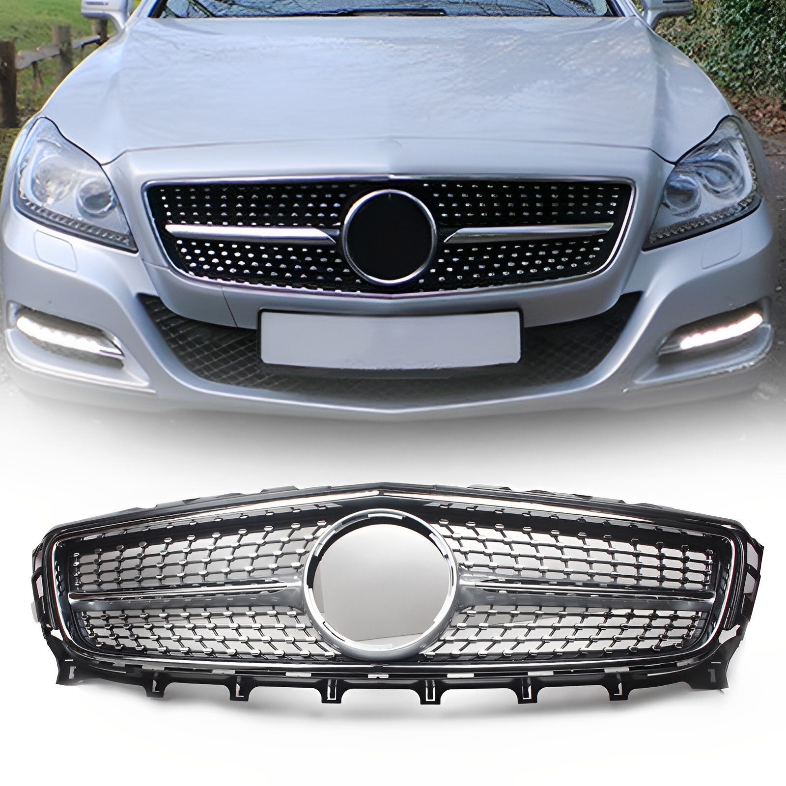 For Mercedes Benz CLS Class W218 GTR Grille 2011-14 Front Bumper Grille ...