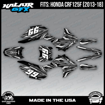 Graphics Kit for HONDA CRF 125F (2013-2018) CRF125F Prime Series ...