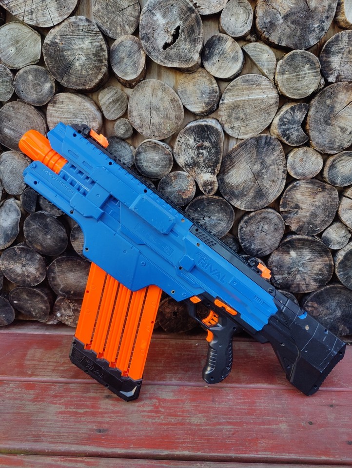 Nerf Blue Rival Electric Gun Blaster Khaos MXVI-4000 W/ Magazine Tested ...