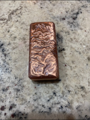 .999 Fine Hand Poured Copper Bullion Ingot Bar 1lbs 3.9 oz (19.9 oz ...