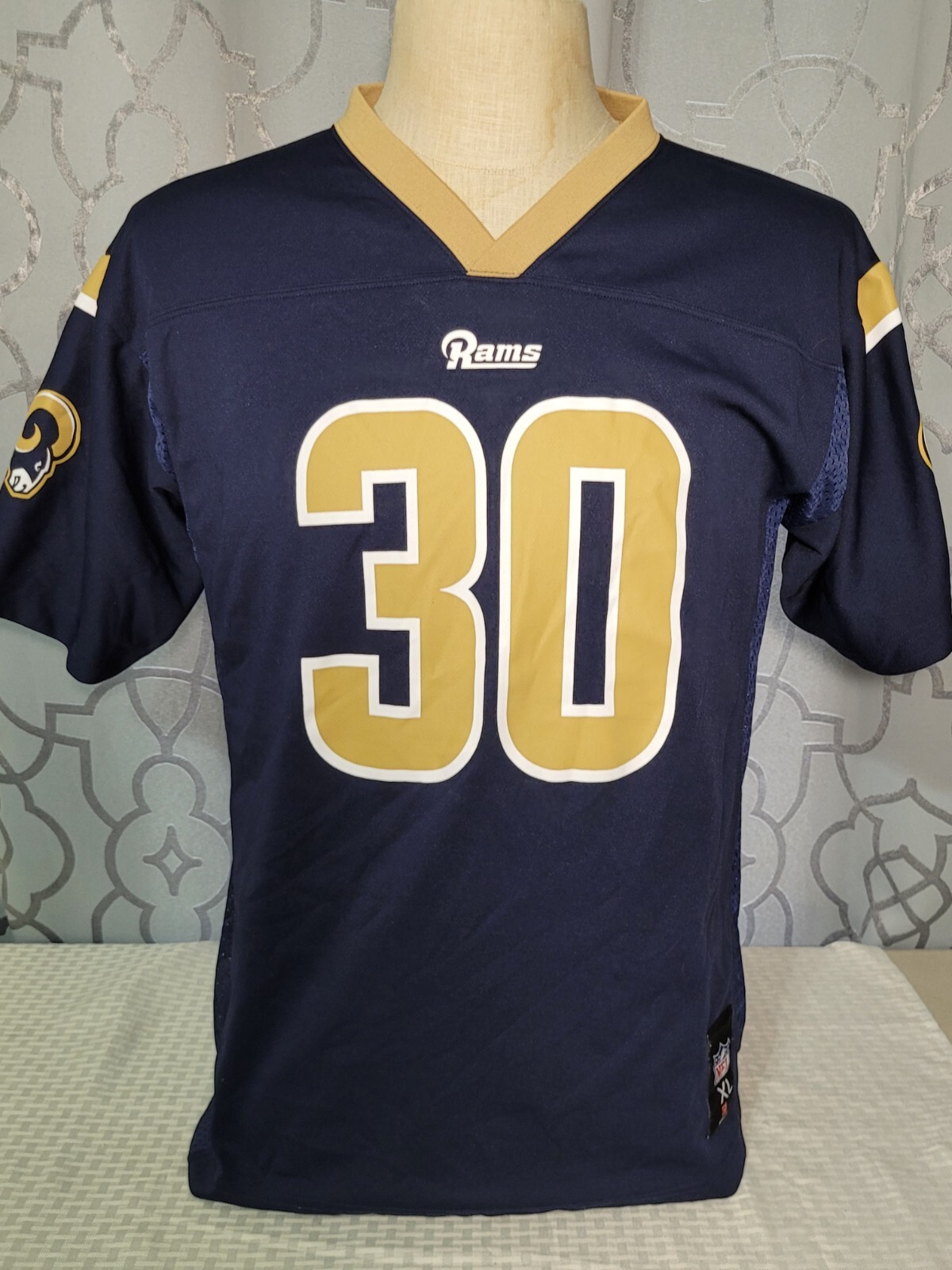 NFL Team Apparel Jersey Rams # 30 Gurley II Jersey Shirt Blue Gold Size ...