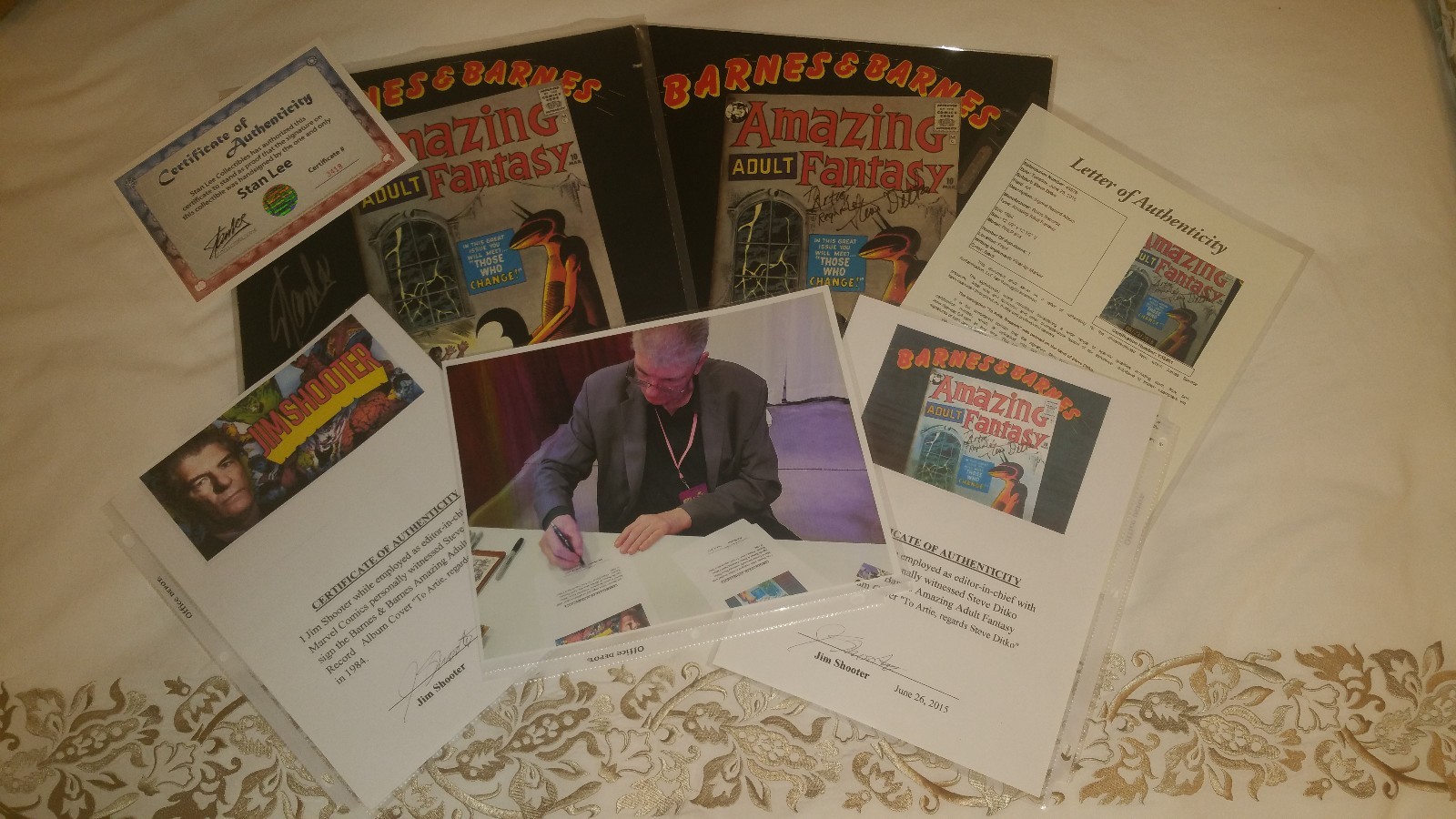 STEVE DITKO SIGNED ALBUM COVER STAN LEE JIM SHOOTER AMAZING ADULT ...