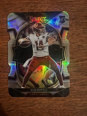 Sam Howell SP 2022 Panini Select Football Rookie Silver Prizm Die-Cut ...