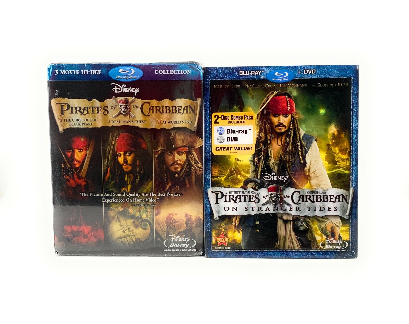 Pirates of the Caribbean Trilogy (Blu-ray Disc, 2008, 6-Disc Set) for ...