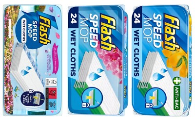 Flash Speed Mop Wet Cloths Refills 10 | 24 | 48 | 96 Pack Speed Mop ...