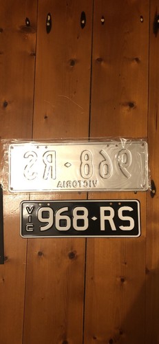 Custom VIC Number Plate 968 RS Black And White - No Transfer Cost Brand ...