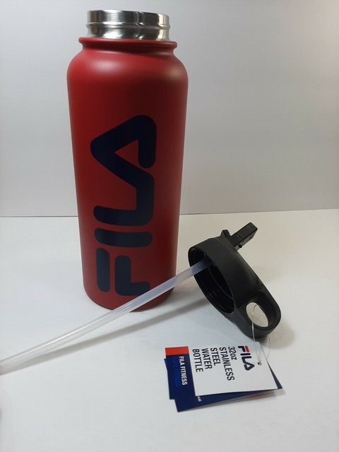 FILA 32oz Stainless Steel Water Bottle Red With Tags for sale online | eBay