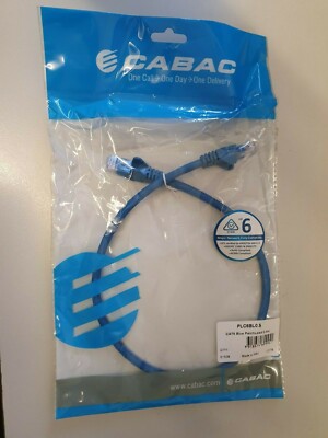 CABAC Cabac PLC6BL0.5 | Cat 6 - 0.5m Patch Leads (Blue) | eBay Australia