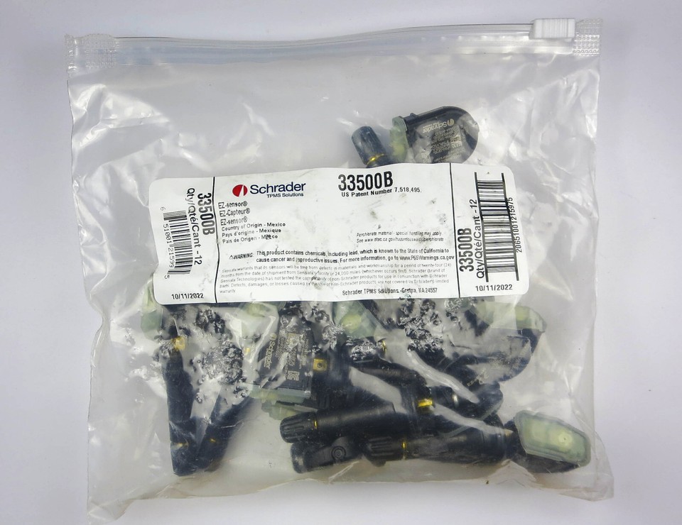 Schrader TPMS Programmable EZ Sensor 33500 - Snap-in TPMS Sensor Bulk ...