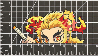 Kyojuro Rengoku DEMON SLAYER STICKER DECAL -Peeker Peeking- 4 Different ...