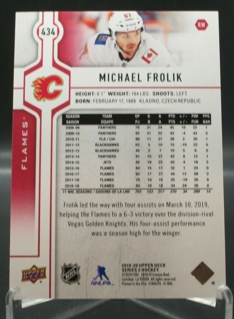 2019-20+Upper+Deck+-+%23434+Michael+Frolik for sale online | eBay