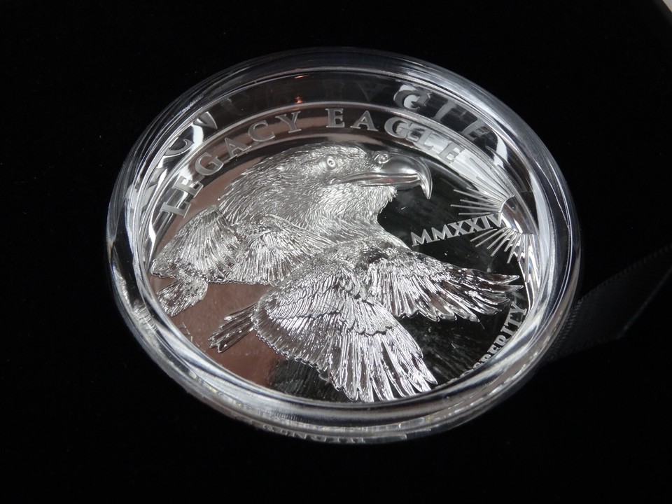2024 Cook Islands Silver Legacy Eagle 5 Oz Proof Coin $25 Ultra High ...