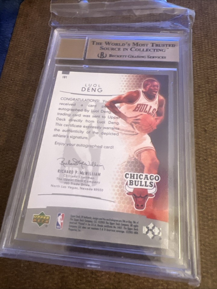 2004-05 SP Authentic Luol Deng Rookie RC Auto Autograph BGS 9.5 GEM ...