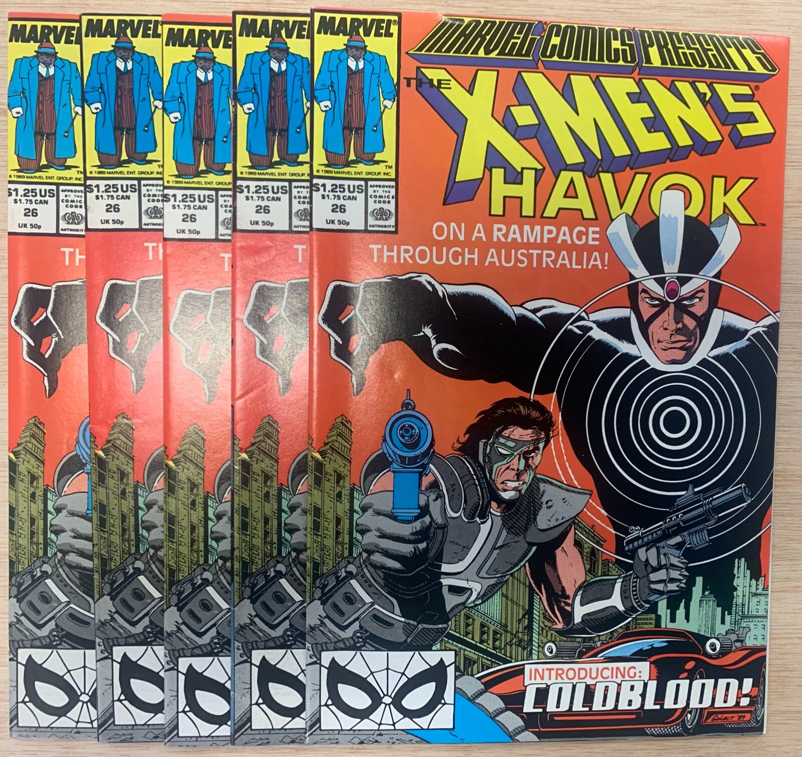 5 LOT MARVEL COMICS PRESENTS VOL 1 #26 Coldblood First appearance 1989 ...
