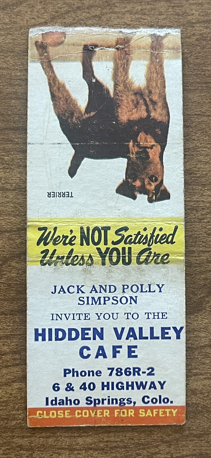 Jack and Polly Simpson Hidden Valley Cafe Idaho Springs Colorado ...