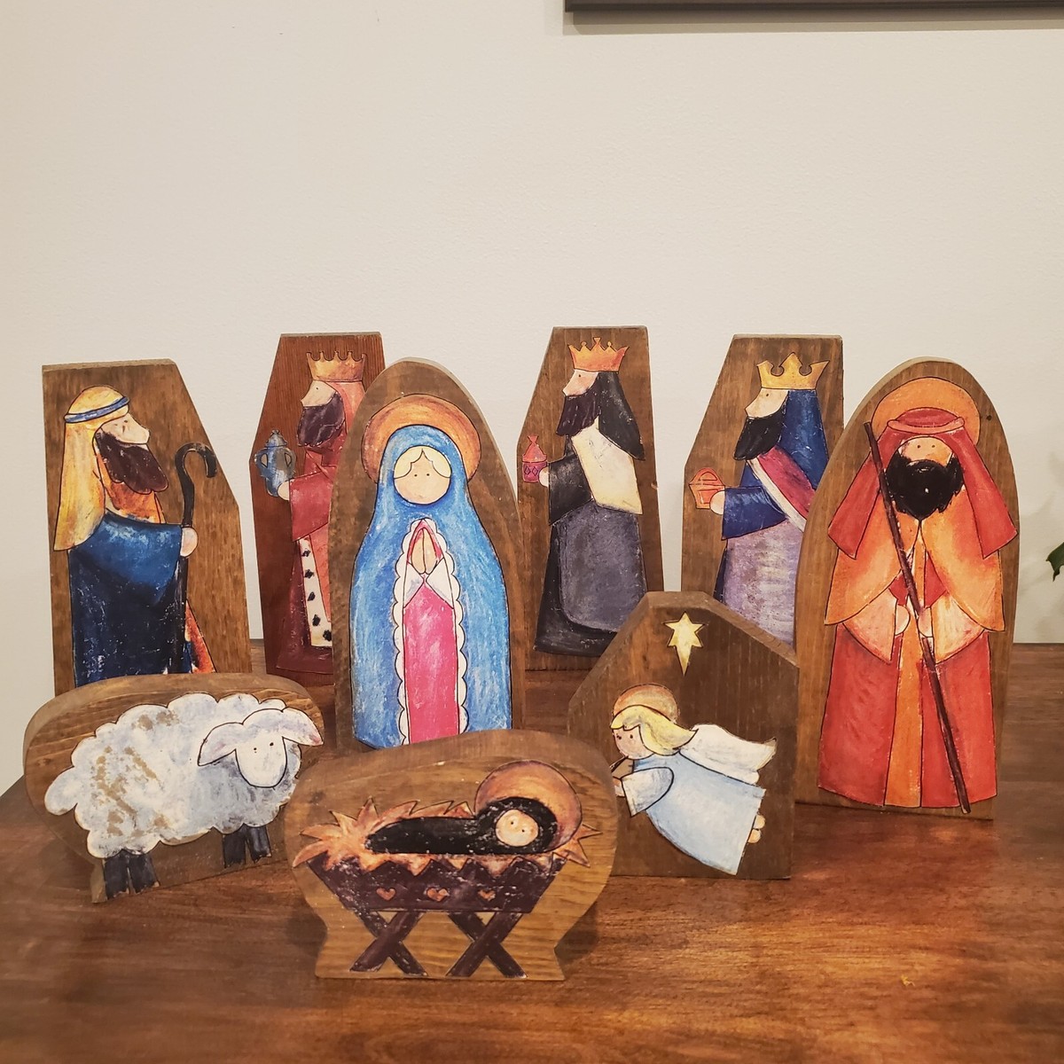 Wooden Block Nativity Set