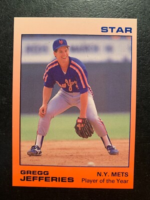 Gregg Jefferies 1988 STAR CO Player of the Year Card #6 of 11 New York ...