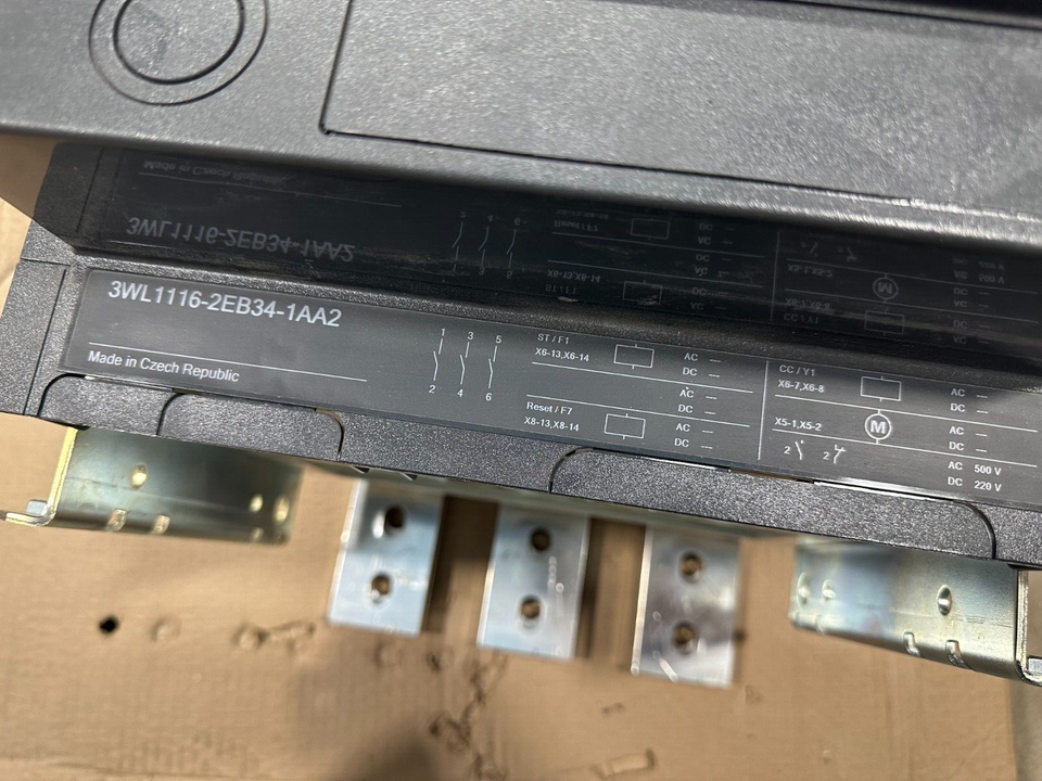 Siemens 3WL1116-2EB34-1AA2 Cubicle Bus breaker 3P 1600 A 1000V | eBay