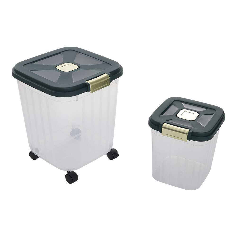 Large Food Container Storage Plastic Tub Cereal Dry Food Airtight Lid ...