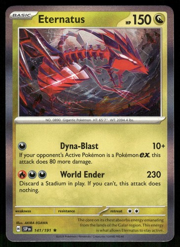 Eternatus Holo 141/191 SV08: Surging Sparks Pokemon | eBay