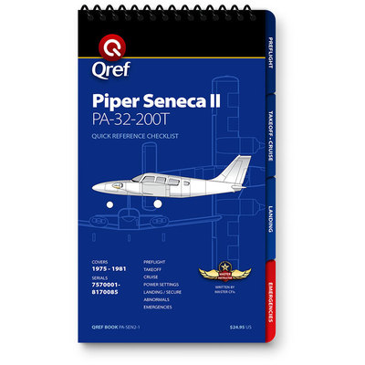 Piper Seneca II PA-34-200T Quick Reference Aircraft Checklist Book by ...