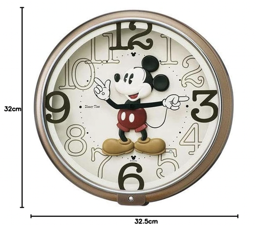 Seiko Clock FW576B Character Wall Clock, Disney Mickey Analog 6 Tunes ...