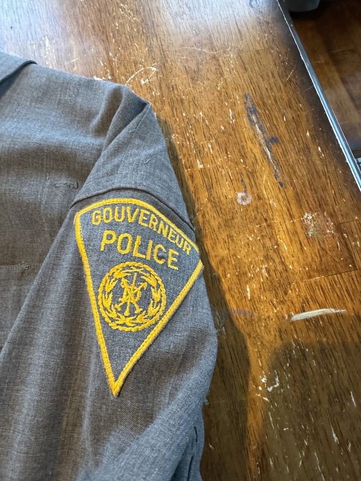 Vtg 1949 Police Sgt Uniform Jacket & Shirt Grey Wool Gouverneur Police ...