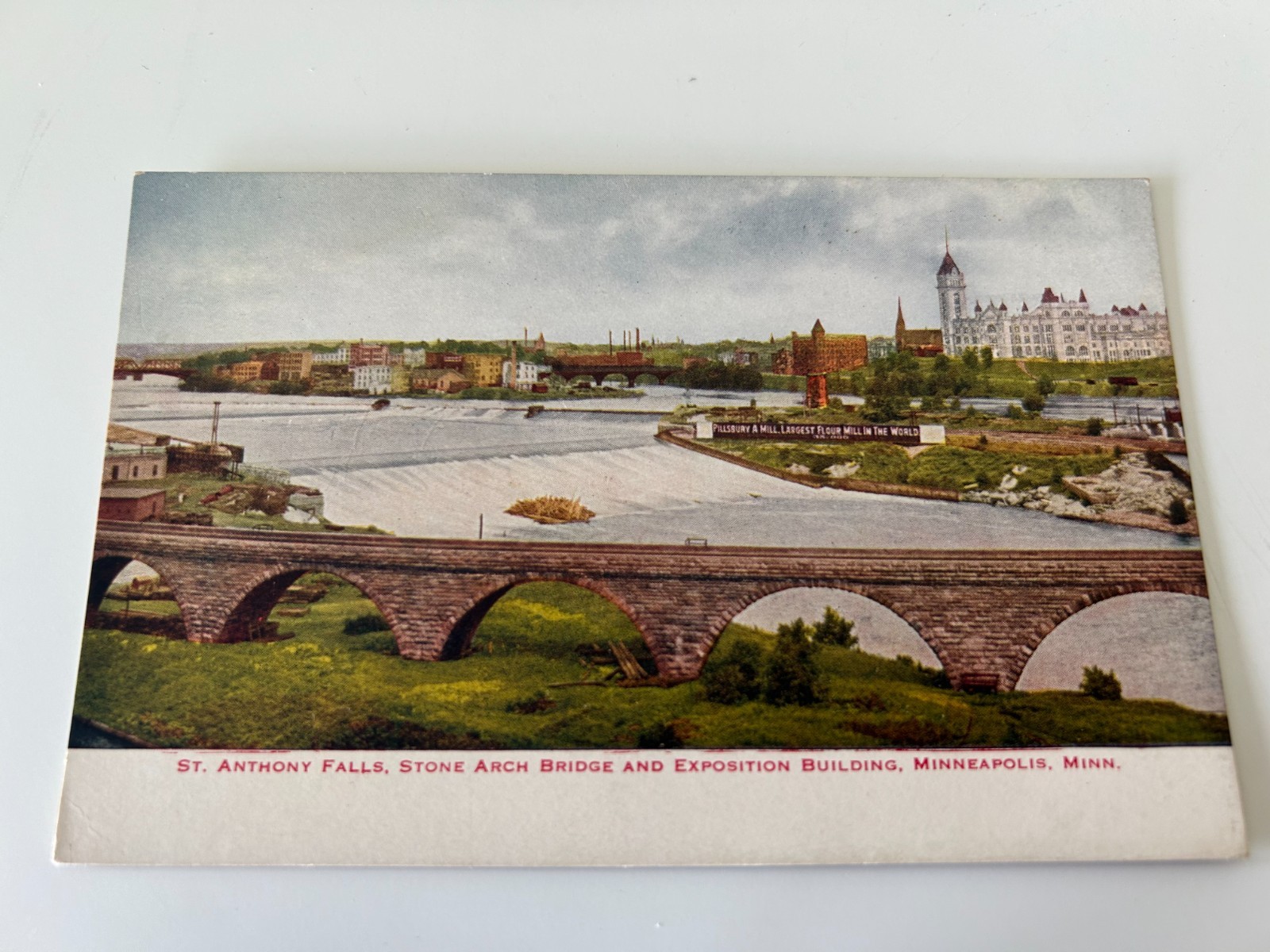 St Anthony Falls Stone Arch Bridge and Exposition Building Minneapolis ...