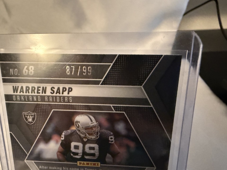 WARREN SAPP Blue Prizm /99 2025 Panini Mosaic Football #68 Raiders | eBay