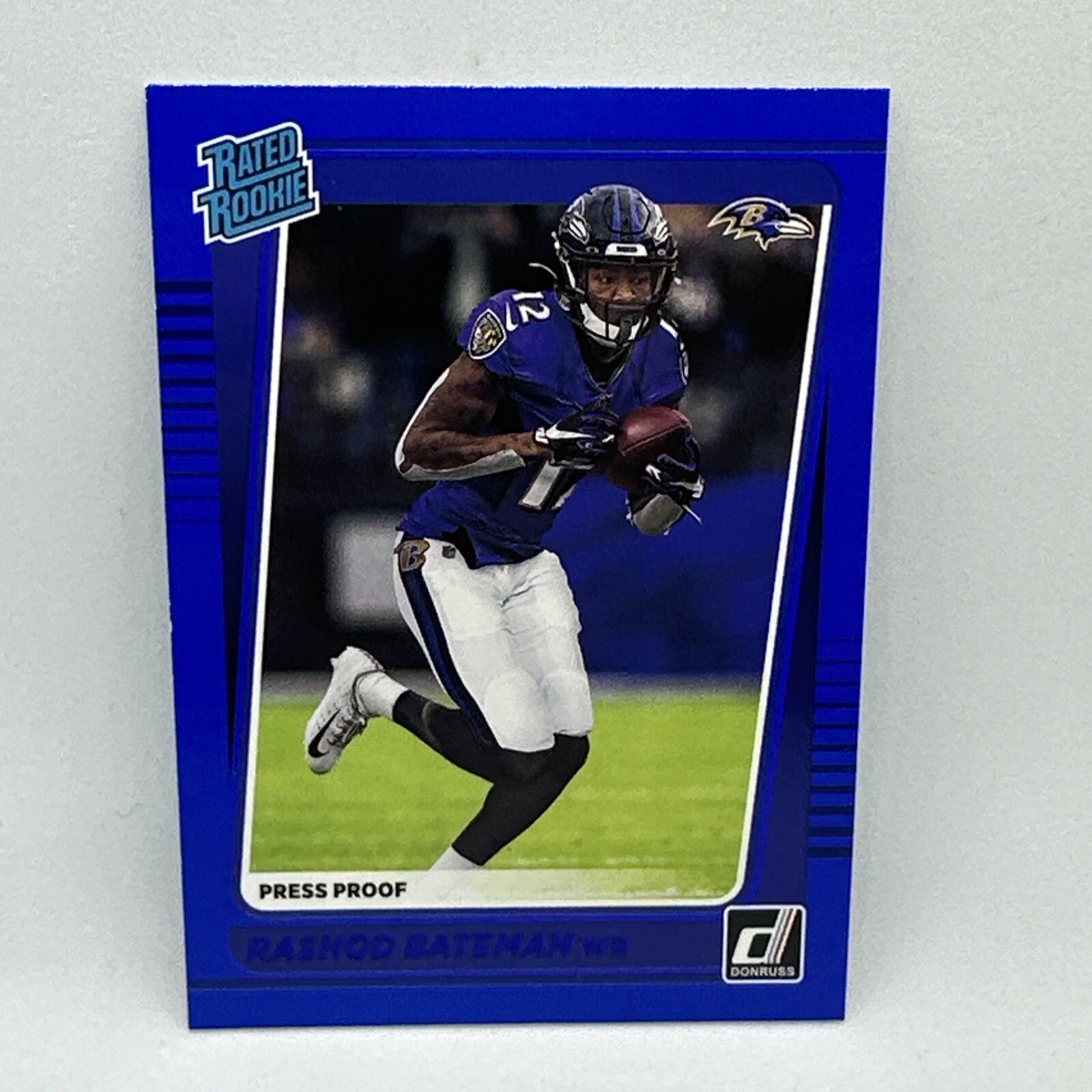 Rashod Bateman 2021 Donruss Rated Rookie Press Proof Blue RC #265 ...