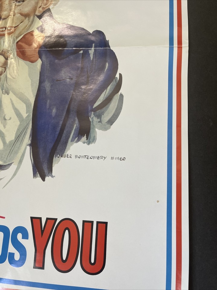 Mad Magazine Annie Gaines signed Uncle Sam poster hologram James ...