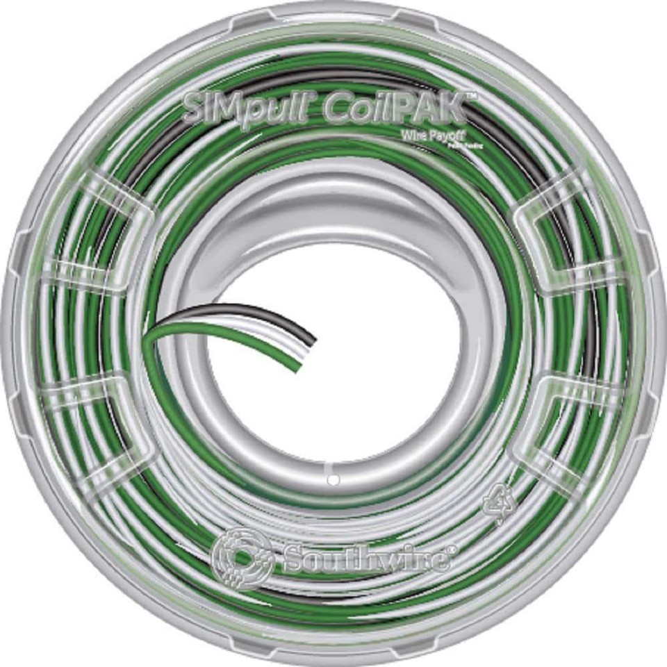 Southwire Tri-Wire 350 ft. 12/3 Solid CU CoilPAK SIMpull THHN White ...