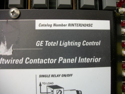 GE 24-RELAY SOFTWIRED CONTACTOR LIGHTING CONTROL PANEL CABINET ...