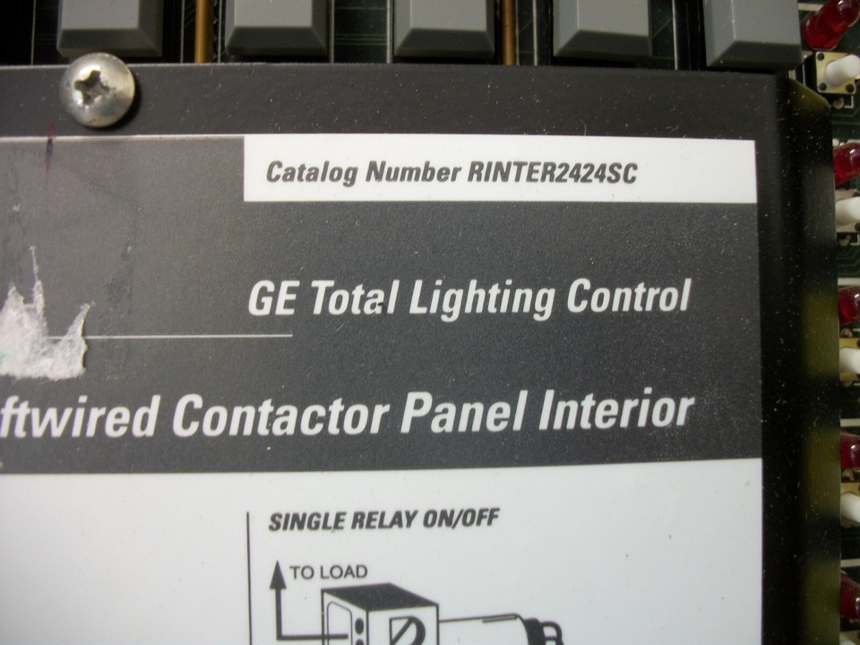 GE 24-RELAY SOFTWIRED CONTACTOR LIGHTING CONTROL PANEL CABINET ...