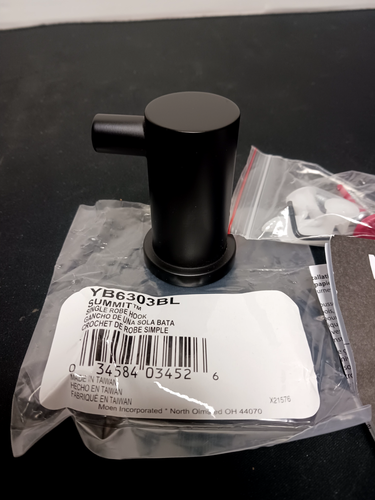 Moen Summit Matte Black Single Robe HookYB6303BL for sale online | eBay