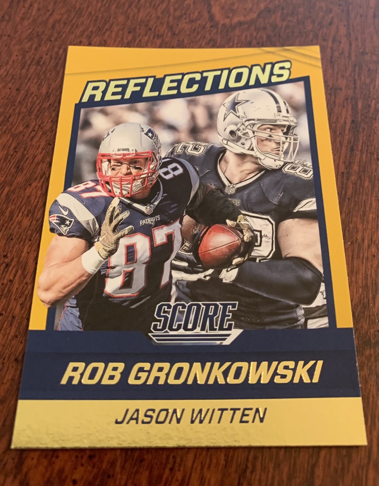 2016 Panini Score Reflections GOLD INSERT #2 - Rob Gronkowski - Witten ...